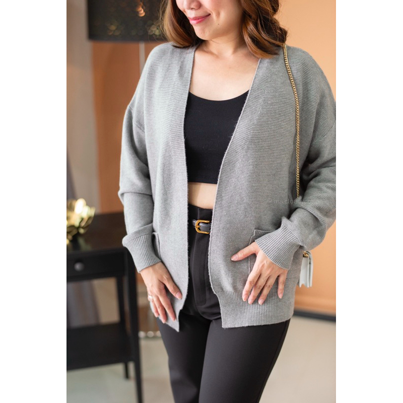 ms.cloudycotton - Mayu Cardigan เสื้อคลุมคาร์ดิแกน สไตล์โอเวอร์ไซส์ ไหมพรมเนื้อนิ่มมาก | Shopee ...