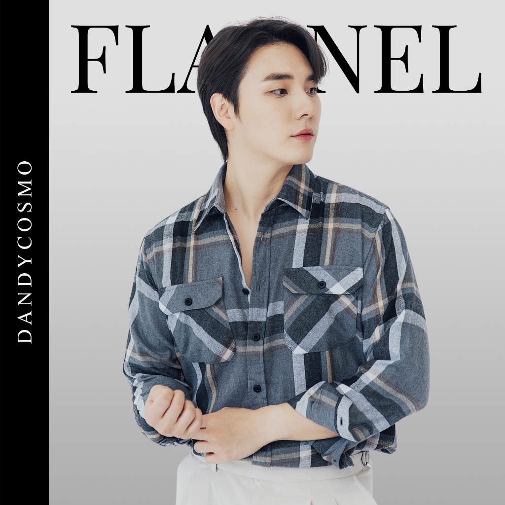DANDY COSMO | เสื้อเชิร์ต Flannel เสื้อคลุม เนื้อผ้า Wool Mix DANDY ...