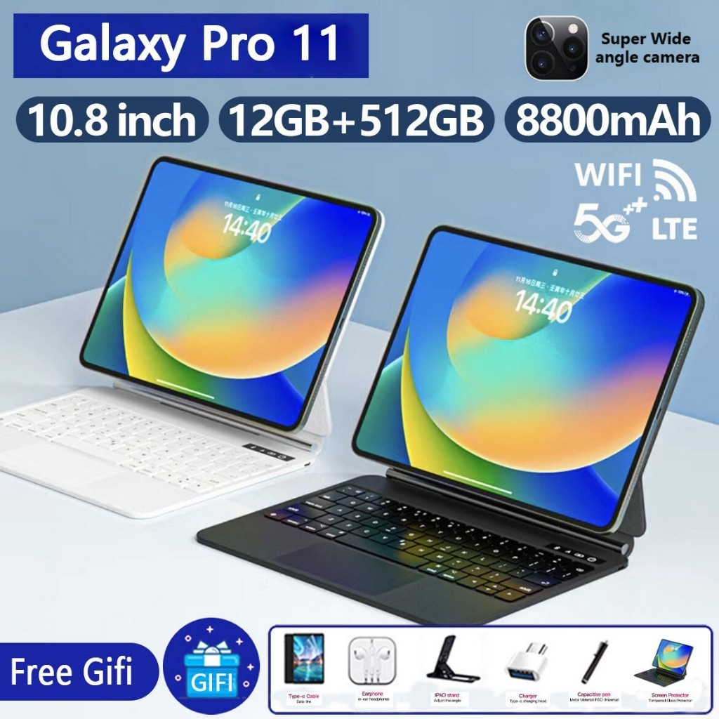 แท็บเล็ต Galaxy 11 Pro 16+512GB 5G wifi Dual SIM Cards tablet 11.6inch ...