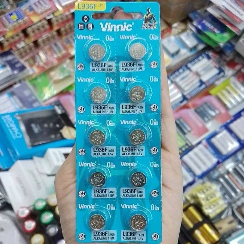 ถ่านกระดุม Vinnic L936F, LR936 1.5V แพค10ก้อน ของใหม่ ของแท้ | Shopee ...