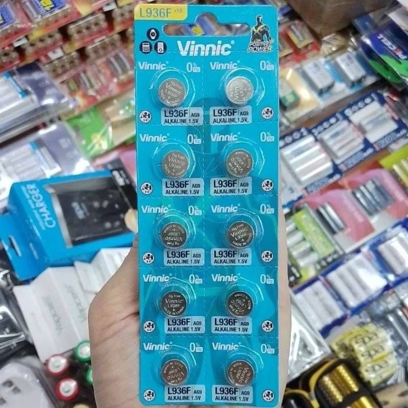 ถ่านกระดุม Vinnic L936F, LR936 1.5V แพค10ก้อน ของใหม่ ของแท้ | Shopee ...