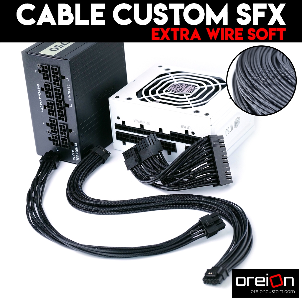 สายไฟ PSU SFX สายนิ่ม Extra Soft Wire สำหรับเคสเล็ก ITX สั่งทำตามรุ่น ...