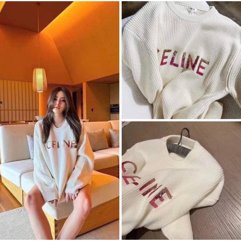 สเวตเตอร์ CElINE งานไหมพรมปัก Hi-End | Shopee Thailand