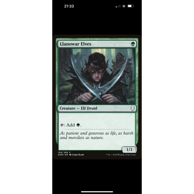 Llanowar Elves การ์ด Magic The Gathering ของแท้ จากชุด Dominaria ...