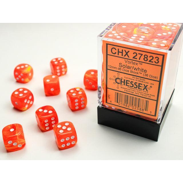 [ของแท้] ลูกเต๋า Chessex Dice Vortex 16mm d6(12 Dice) สำหรับเกมกระดาน ...