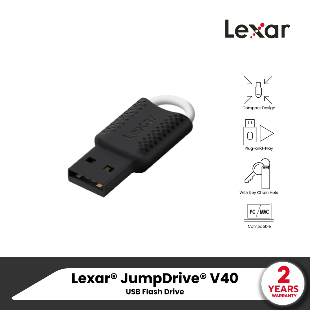 Lexar JumpDrive V40 16GB (LJDV40-16GAB) Flash Drive USB 2.0 Supported PC and Macc® | Shopee Thailand
