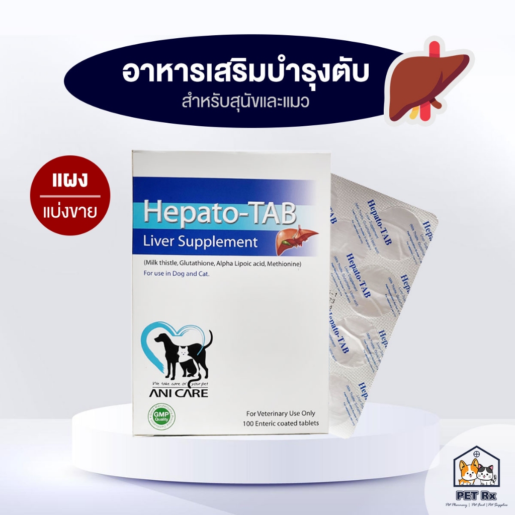 [แบ่งขาย!] Hepato-TAB [แท้💯] อาหารเสริมเพื่อบำรุงตับ สำหรับสุนัขและแมว ...