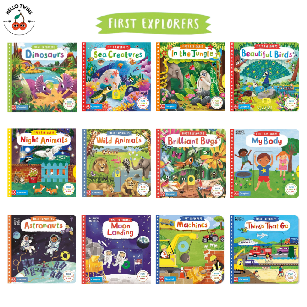 พร้อมส่ง Campbell First Explorers Board Book Push Pull Slide หนังสือ ...