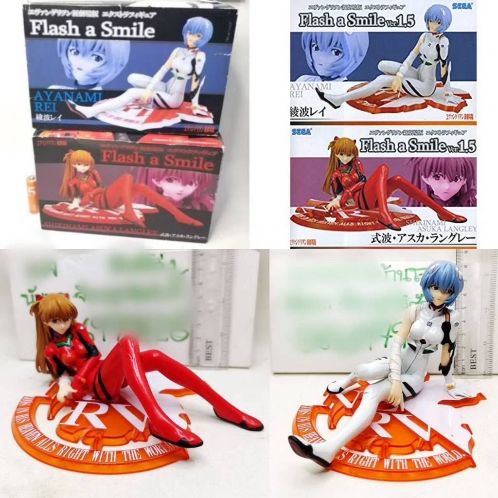 แท้มือ2⭐ Evangelion Flash A Smile Figures Rei Ayanami And Asuka 4809