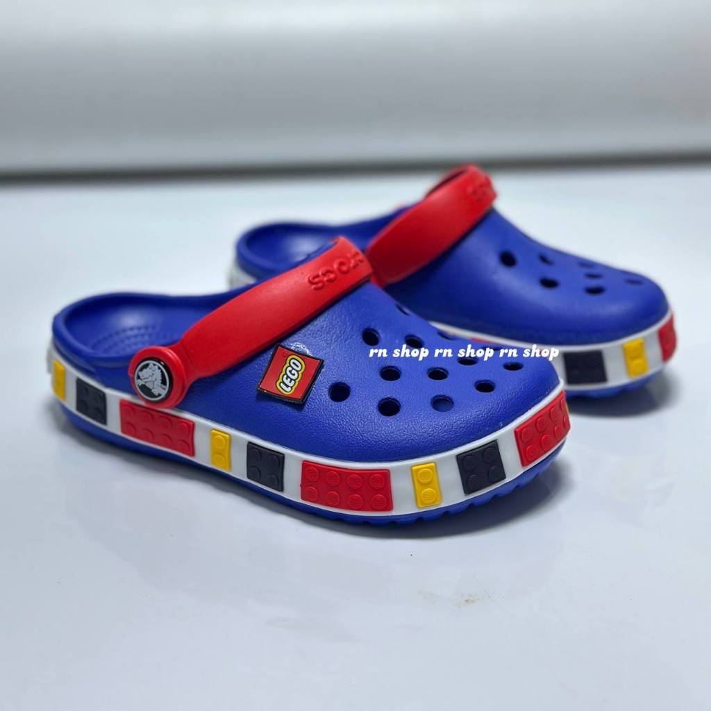 รองเท้าเด็ก รุ่น Crocs Lego clog หัวโต สินค้าพร้อมส่ง มีไซส์ C7 ถึง j3 ...