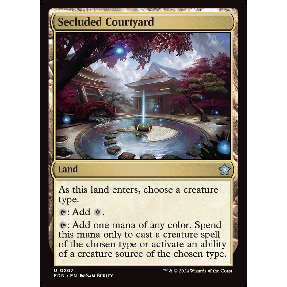 Secluded Courtyard การ์ด Magic The Gathering ของแท้ จากชุด Foundations ...
