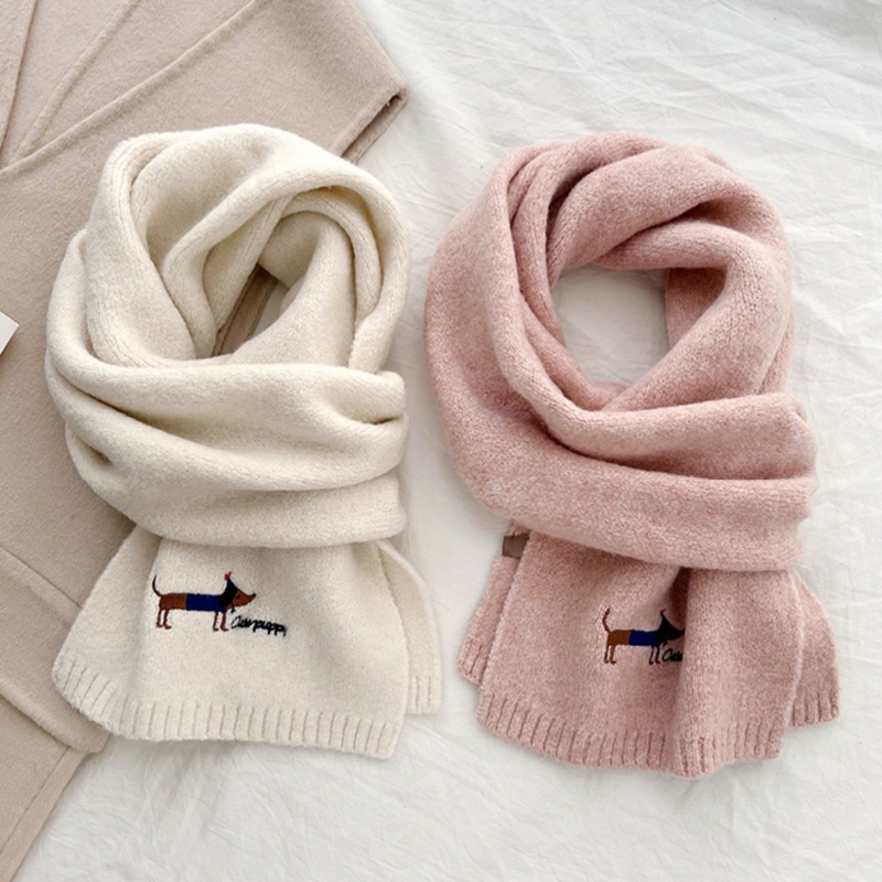 KOKLO.CO ผ้าพันคอวูอลายน้องหมา KOSKUP2260 | Shopee Thailand