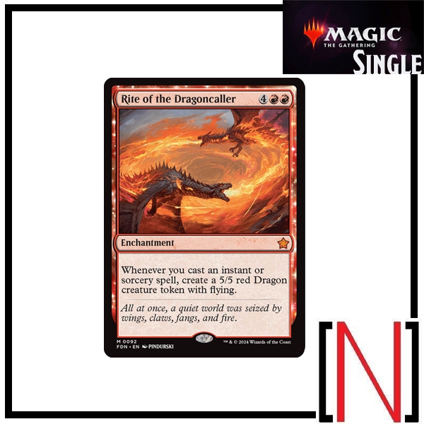 [MTG][Single][FDN] Rite of the Dragoncaller ระดับ Mythic [ภาษาอังกฤษ ...