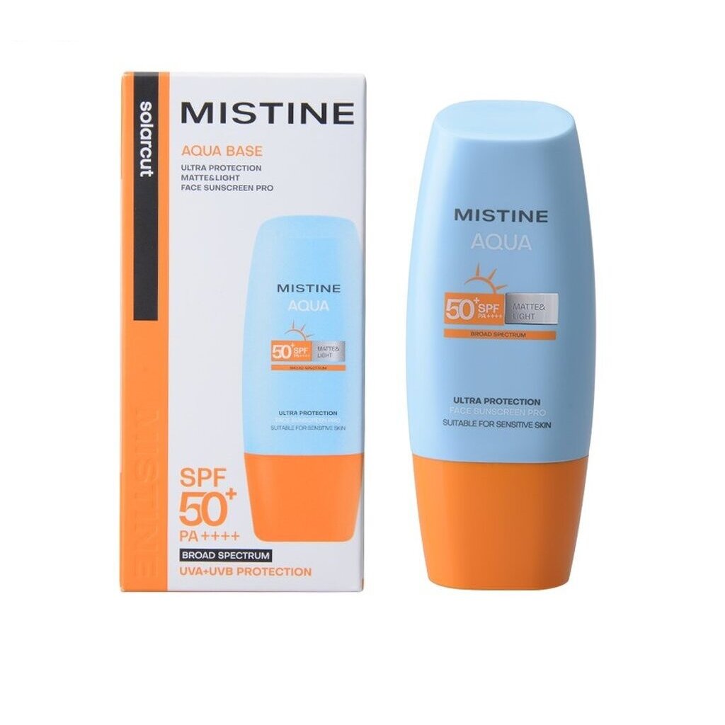 Mistine มิสทิน อะควา เบส อัลตร้า โพรเทคชั่น แมทท์แอนด์ไลท์ เฟส ซันสกรีน SPF50+PA+++++40มล. ...
