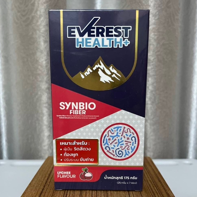 Everest Health Plus Synbio Fiber กลิ่นลิ้นจี่ 1กล่องมี 7 ซอง ระบบ ...