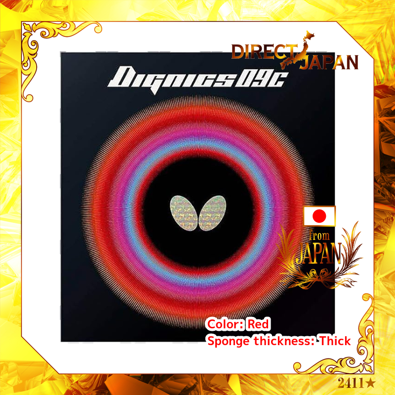 Butterfly Table Tennis Rubber 06070 Red Thick Dignics 09C | Shopee Thailand