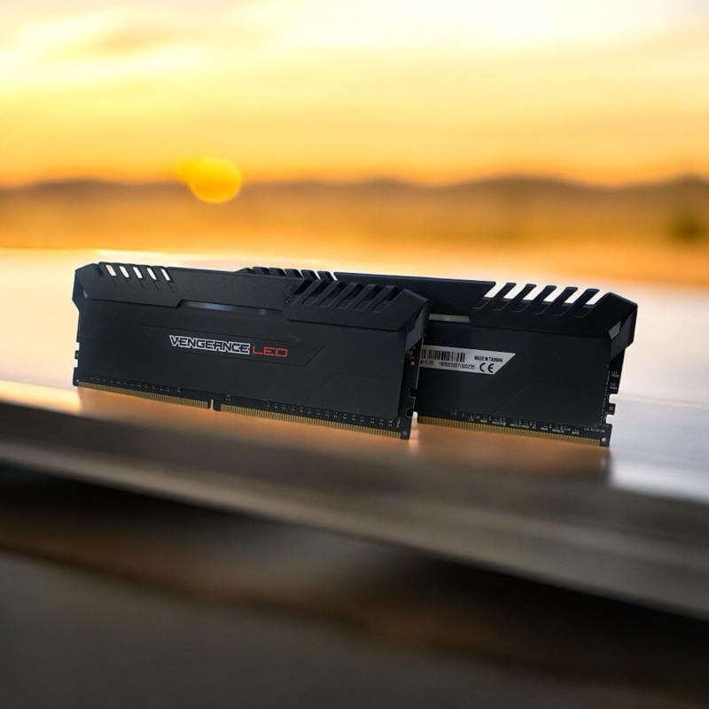 16GB (8GBx2) DDR4/3000 RAM PC (แรมพีซี) CORSAIR VENGEANCE LED (RED ...