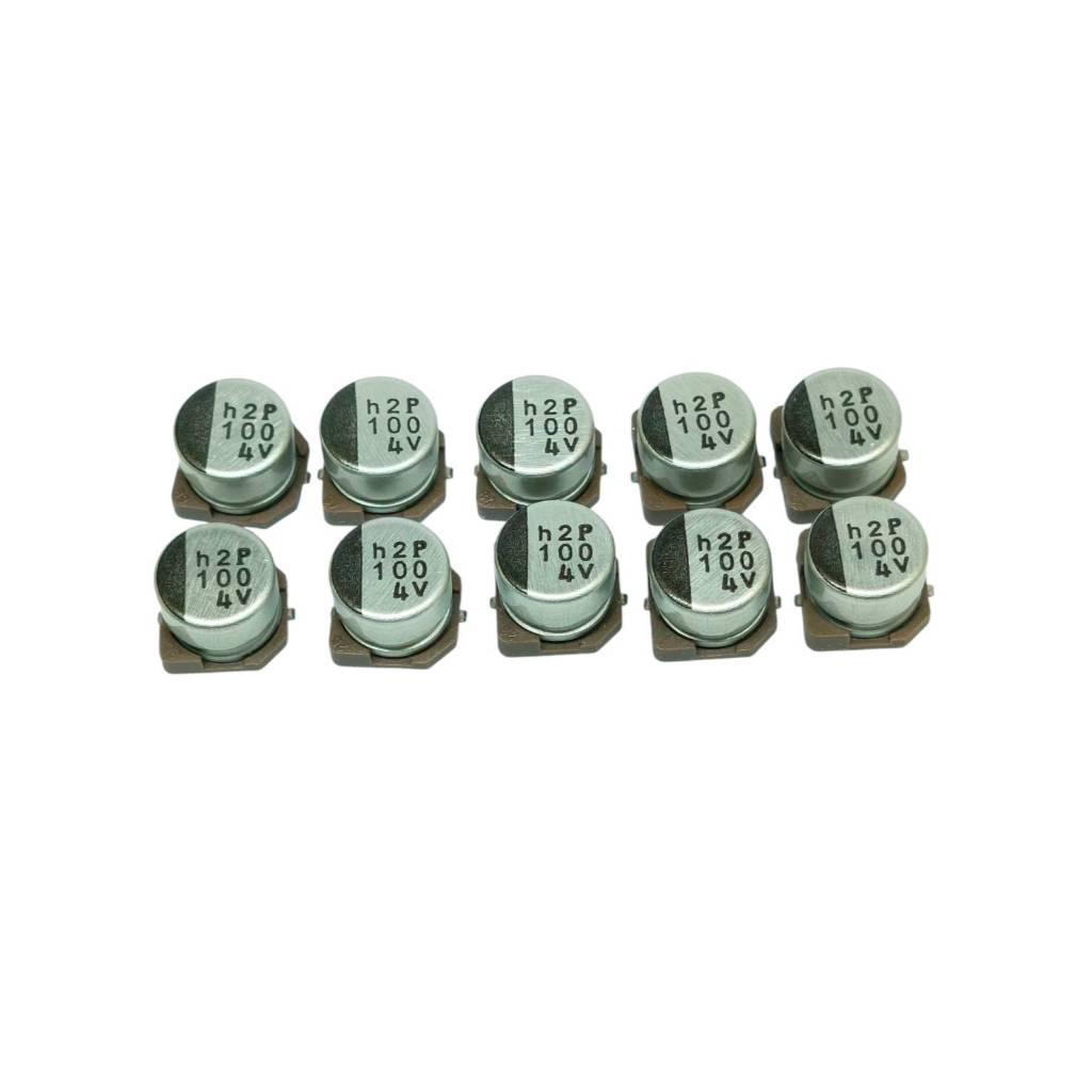 10ชิ้น 100 4V SMD Electrolite Capacitor,chip capacitor | Shopee Thailand