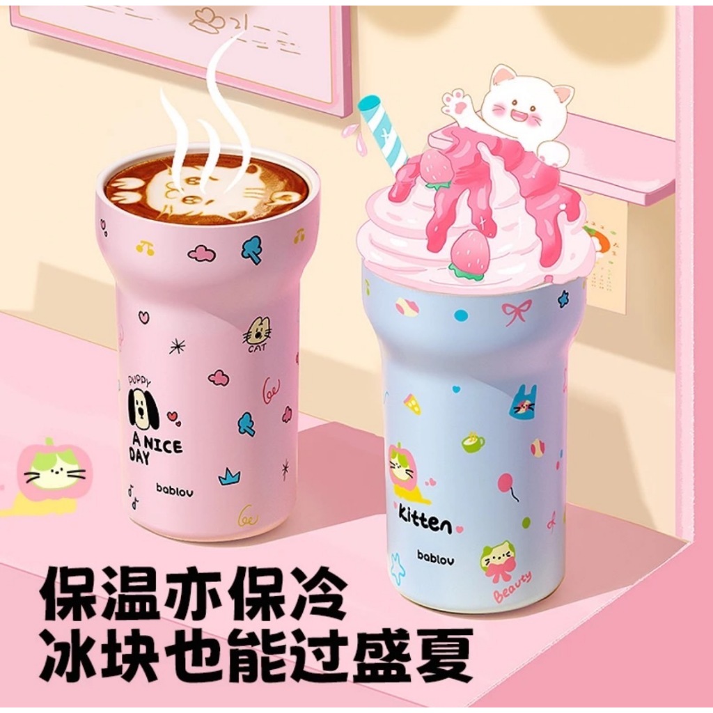 แก้วน้ําของแท้Bablov เก็บร้อน-เย็น ขนาด650ML เป็นสแตนเลส316+เซรามิกส์ | Shopee Thailand