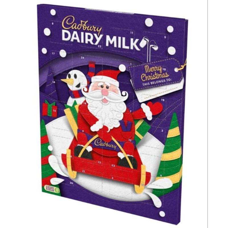 Cadbury Dairy Milk Chocolate Xmas Advent Calendar 90g - แคดเบอรี่ ...