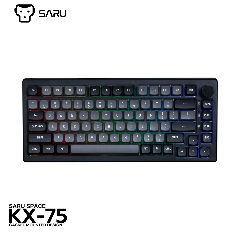 [รับประกัน 1 ปี] SARU SPACE คีย์บอร์ดเกมมิ่ง KX-75 Full custom GASKET MOUNTED DESIGN พร้อม ...