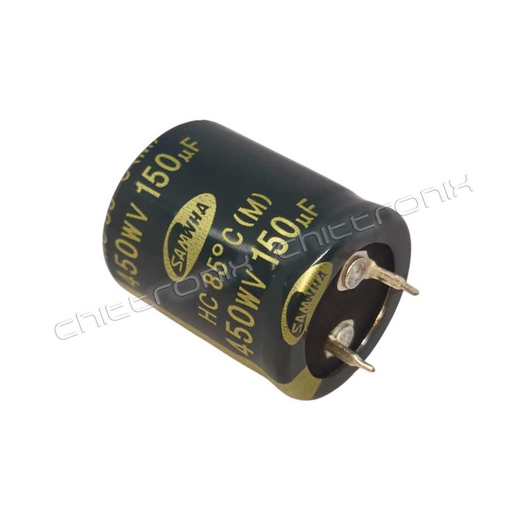 150uF 450V 85°C Capacitor คาปาซิเตอร์ C ตัวเก็บประจุ ขนาด 25x30 mm ...