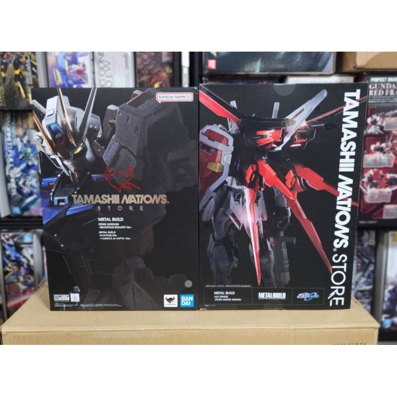 Metal Build STRIKE GUNDAM HELIOPOLIS ROLLOUT VER + AILE STRIKER PACK ...