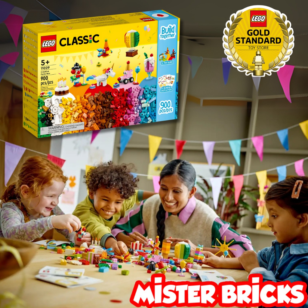 LEGO® Classic Creative Party Box 11029 ชุดอิฐสร้างสรรค์ 900 ชิ้น เล่น ...