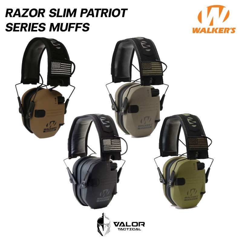 Walker's Razor Slim Patriot Series Muffs + Patch หูฟังแบบครอบหู ติดแพ ...
