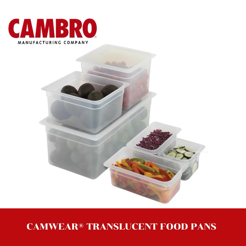 Cambro Translucent Food Pan and Lid กล่องบรรจุอาหาร โพลีคาร์บอนเนต ทรง ...