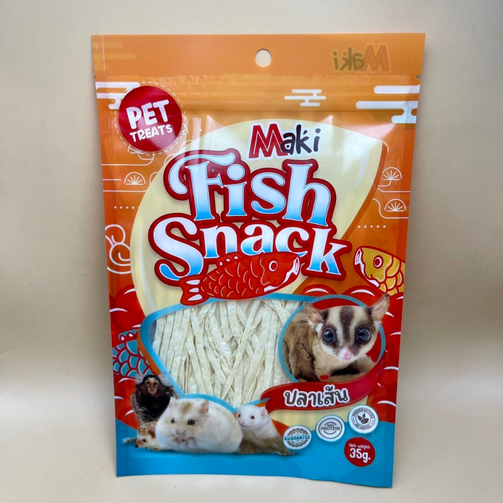 Maki Fish Snack – ปลาเส้นมากิ 35g ทาโร่ปลาเส้น อาหารว่างสำหรับสัตว์เล็ก ...