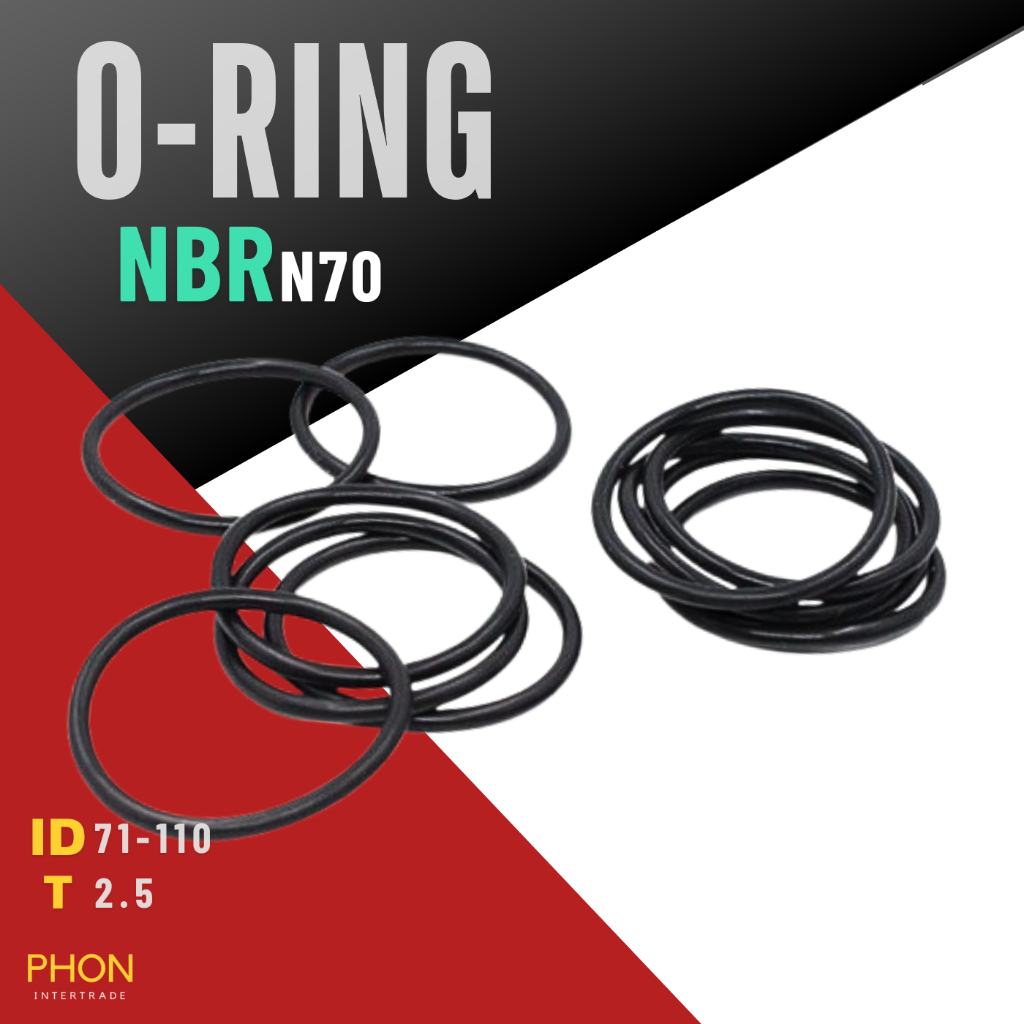 โอริง O-Ring วงใน ID 71 - 110 mm ความหนา 2.5 มิล ยางโอริง NBR 70 เลือก ...