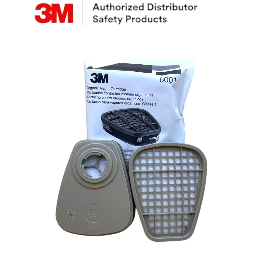3M 6001 ตลับกรองไอระเหยสารเคมี 1 คู่ ORGANIC VAPOR CARTRIDGE 3M 6001 ของแท้ 100% จาก 3M thailand ...