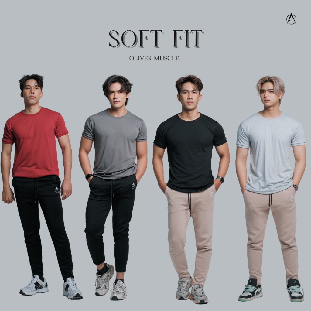 OLIVER MUSCLE เสื้อยืดแขนสั้น SOFT FIT ทรงรัดแขน เนื้อผ้าเบา นุ่มมากกก ...