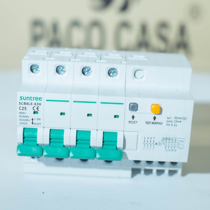 Brand Suntree RCBO Breaker AC MCB SCB8-63 4P 25,32,63A 400VAC เบรกเกอร์ ...