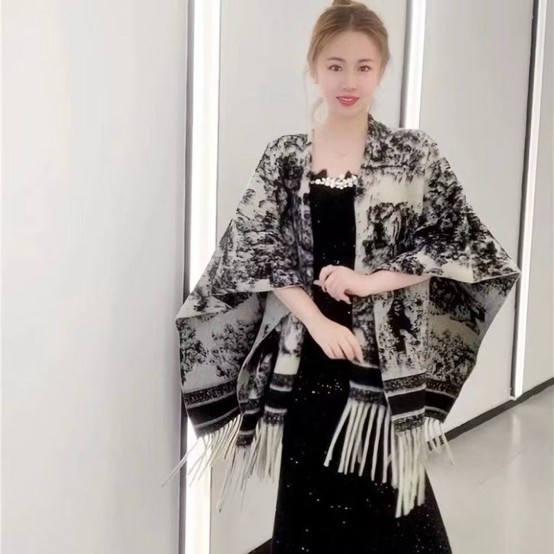 PHATCHARA การเดินทางภูมิทัศน์ Lijian ภายนอกที่สง่างามหญิงเสื้อคลุมหมึก ...