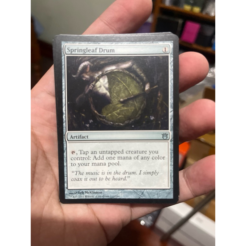 การ์ด MTG Springleaf Drum Artifact Magic the gathering EDH รุ่น Lor BNG ...
