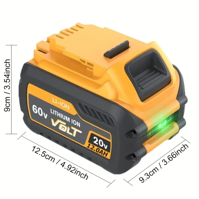 6000mah DEWALT แบตเตอรี่ Dewat DCB606 DCB609 Lithium-ion 60V/ 6.0Ah ...