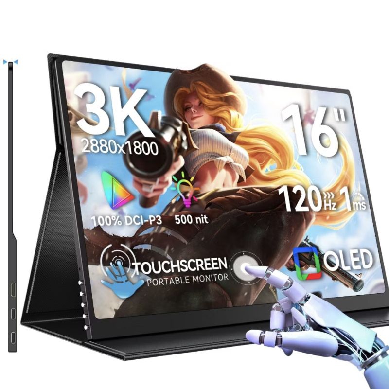UPERFECT 3K 16 inch 120 Hz และ 2K 18 inch 144 Hz จอแบบพกพา FreeSync IPS ...