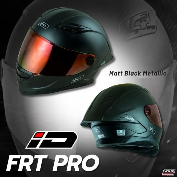 ฟรี!! ชิลด์SMOKE หมวกกันน็อคเต็มใบ ID HELMETS รุ่น FRT PRO *สีดำ ...