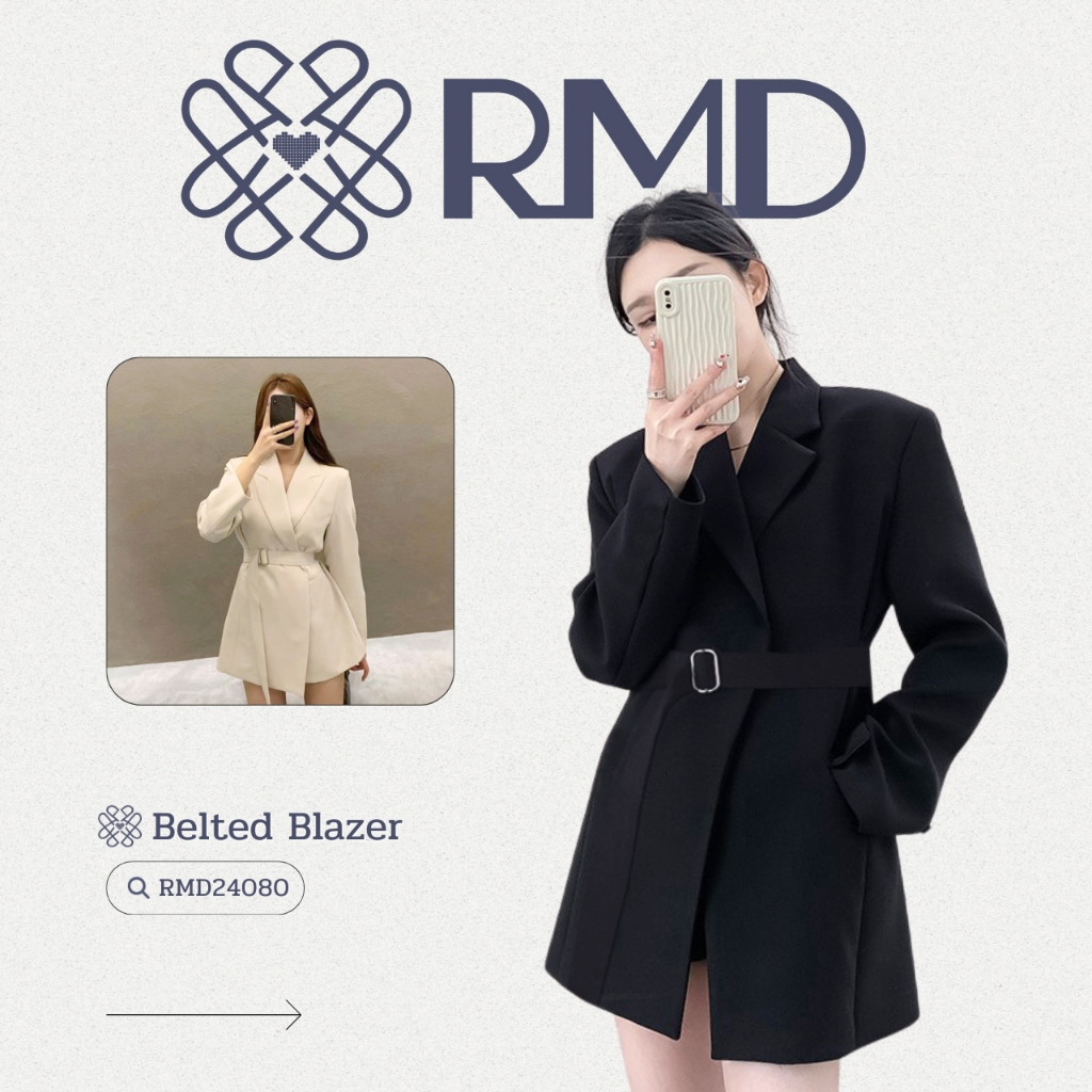 ℝ𝕄𝔻 𝕆𝕟𝕝𝕚𝕟𝕖 𝕊𝕥𝕠𝕣𝕖™ มินิเดรสเบลเซอร์ แขนยาว พร้อมเข็มขัดผ้า ใส่ทำงาน ใส่ไปเที่ยวก็เก๋ 4 สี ...