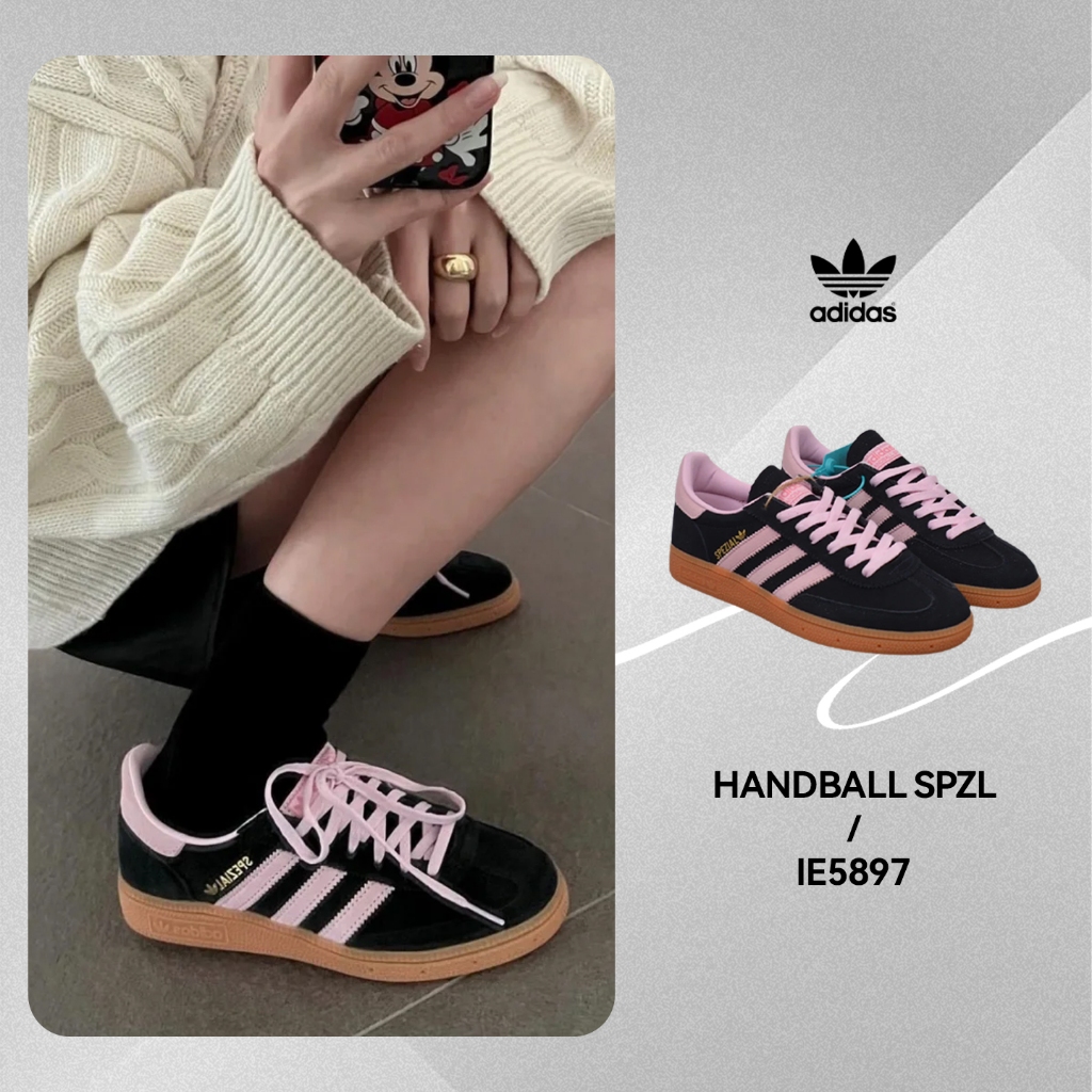 Adidas Originals Handball Spezial Core Black Clear Pink Gum Women's ...