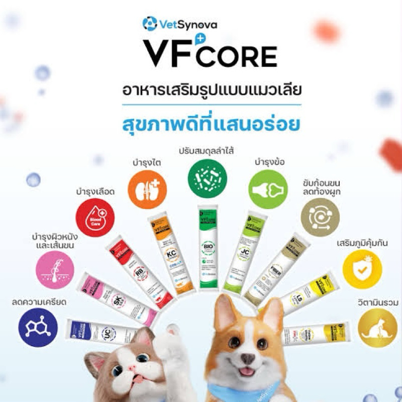 สั่งในไลฟ์มีโค้ดลด50% Vf core ขนมแมวเลีย ที่มีประโยชน์ VFcore อาหารเสริมบำรุงร่างกายสุนัขและแมว ...