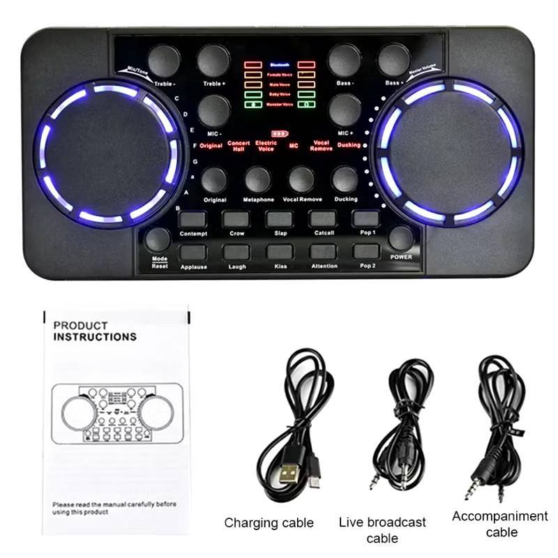 V300 PRO Sound Card 10เสียง Bluetooth-ใช้งานร่วมกับลดเสียงรบกวน O ผสม ...