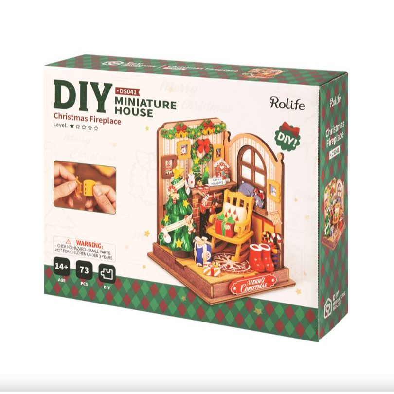 Robotime ชุดโมเดลตัวต่อไม้ RBT Christmas Fireplace | Shopee Thailand