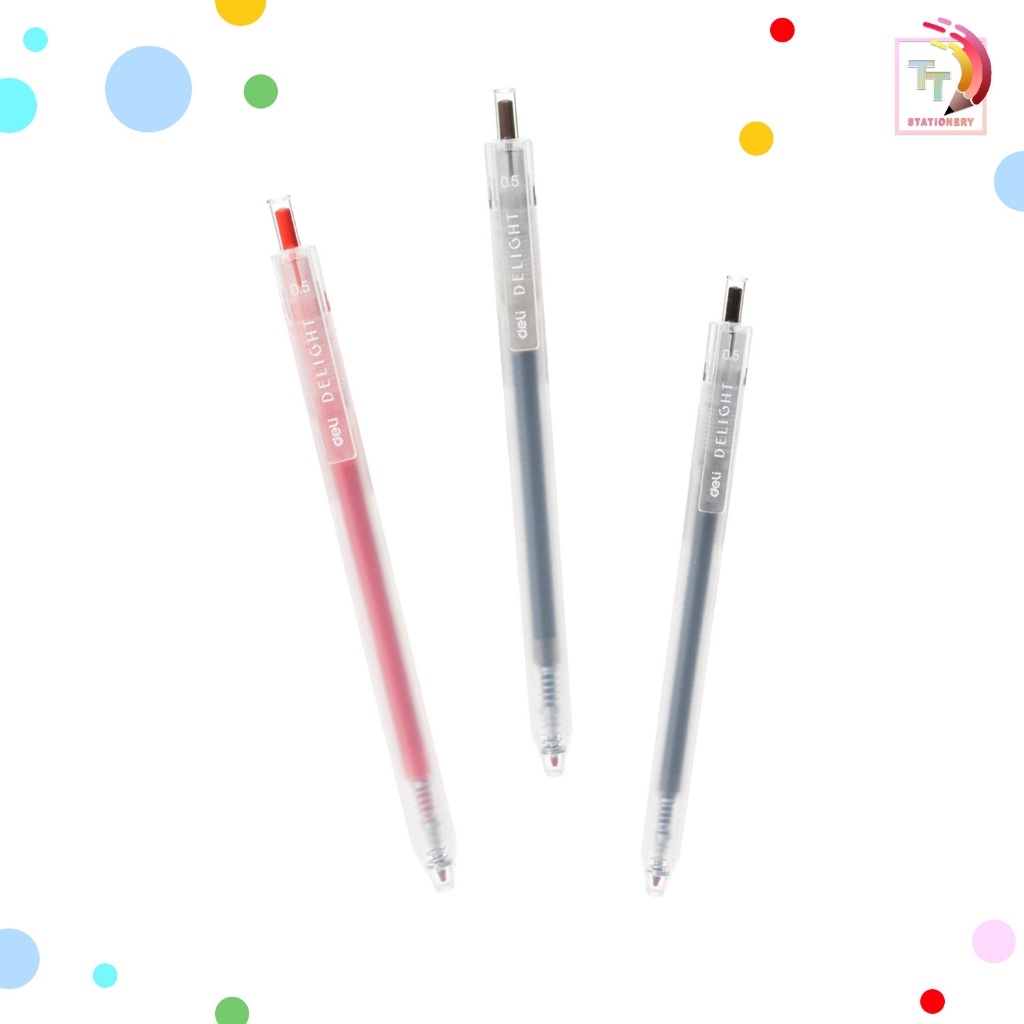 ปากกา ปากกาเจลสี ปากกาสีตามด้าม 12 สี Deli Delight รุ่น G-118 ขนาดหัว ...