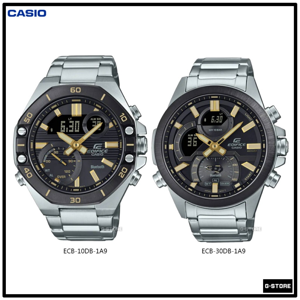 CASIO EDIFICE นาฬิกาผู้ชาย รุ่น ECB-10DB-1A9 / ECB-30DB-1A9 รับประกัน 1 ปี | Shopee Thailand