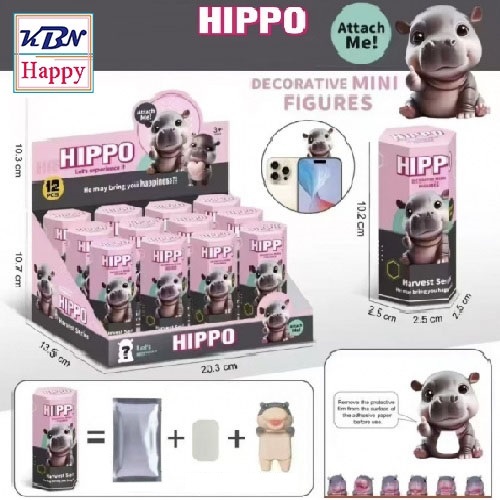 Model Mini Figures Hippo Harvest Series Pink Box ฟิกเกอร์ มินิ ซีรีย์ ...