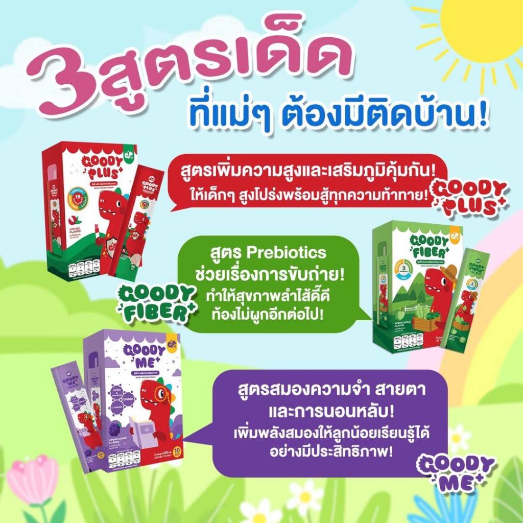 คละรส 3 สูตร วิตามินเจลลี่ วิตามินเด็ก GOODY PLUS / GOODY ME / GOODY FIBER | Shopee Thailand