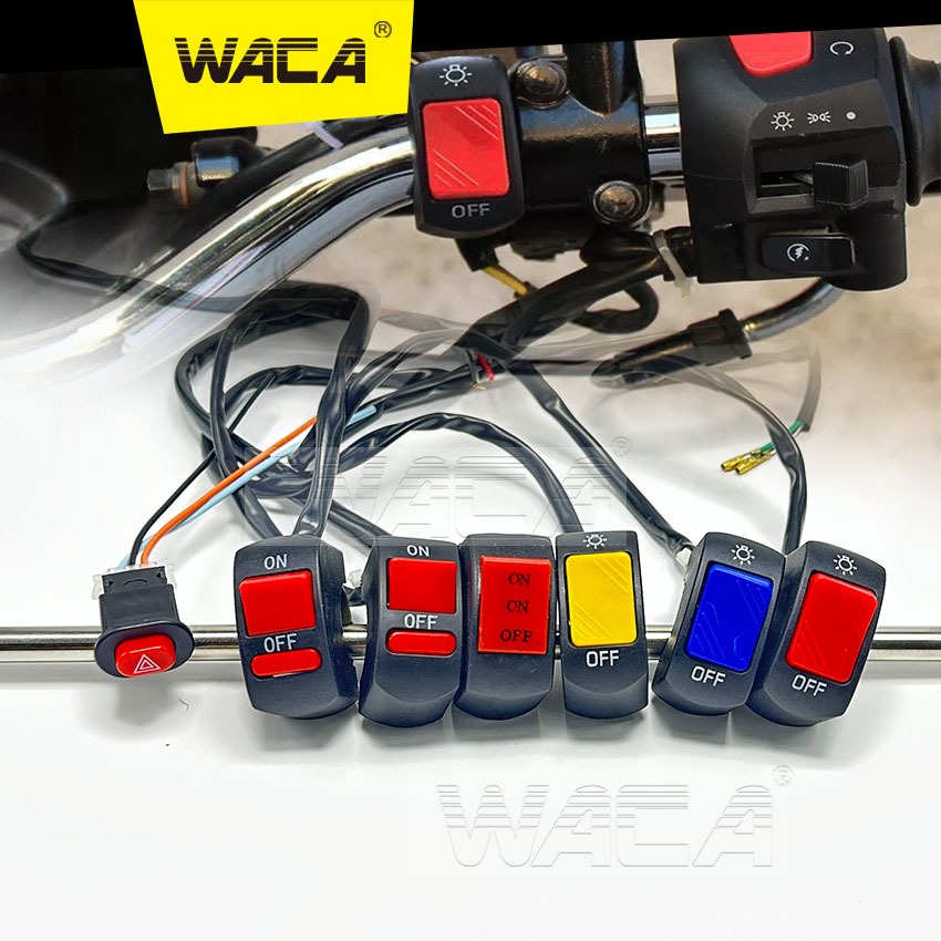 WACA (1ชิ้น)สวิทซ์มอเตอร์ไซค์ ออฟรัน สวิทซ์ OFF RUN เปิด-ปิด สวิสท์ไฟผ่าหมาก ไฟ LED สาย 2เส้น, 3 ...